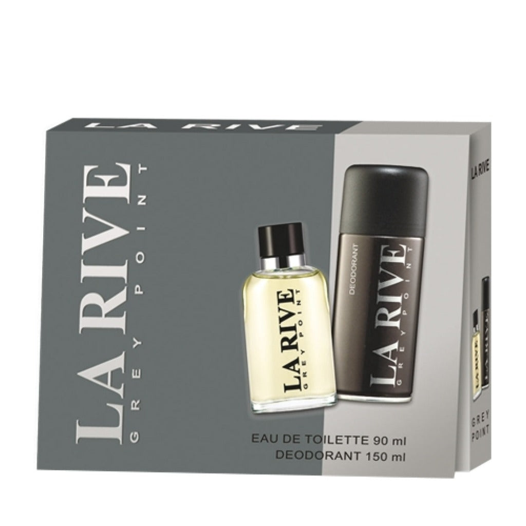 La Rive Grey Point ( EDT 90ml+ Deodorant 150ml) | عجيب