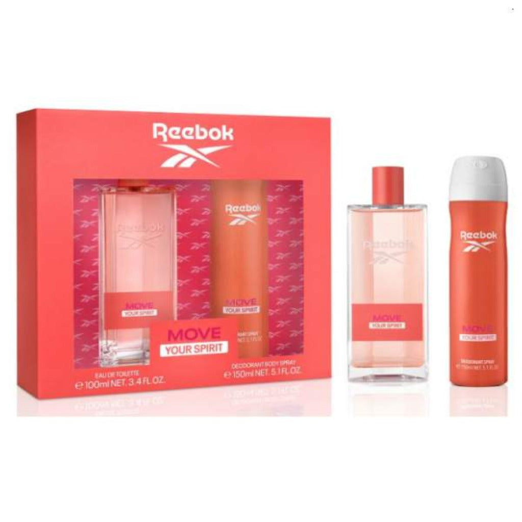 Reebok move your spirit ( EDT 100 ml+ Deo 150 ml) | عجيب